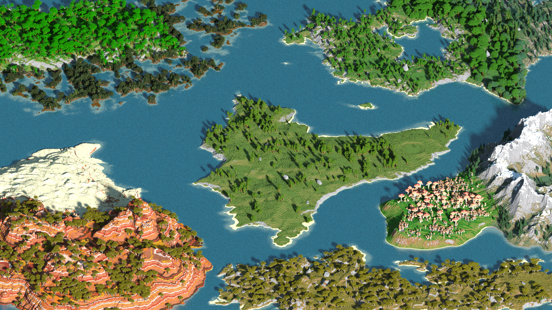 Small multibiome islands - WorldPainter Minecraft Map