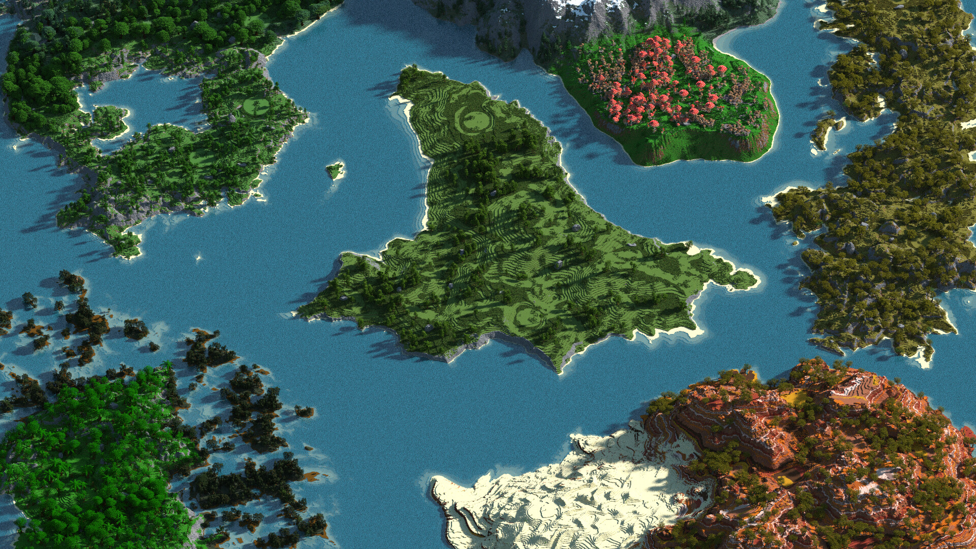 Small multibiome islands - WorldPainter Minecraft Map