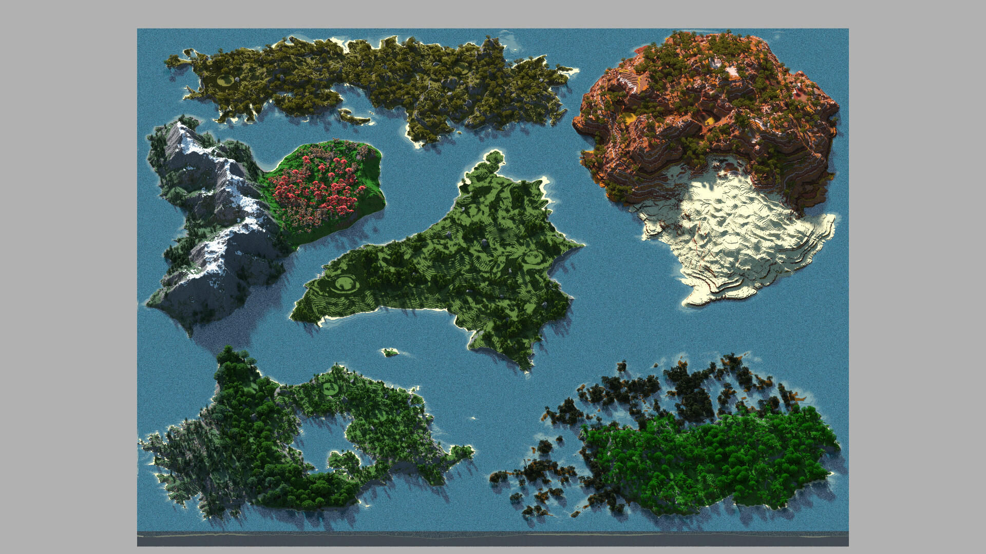 Small multibiome islands - WorldPainter Minecraft Map