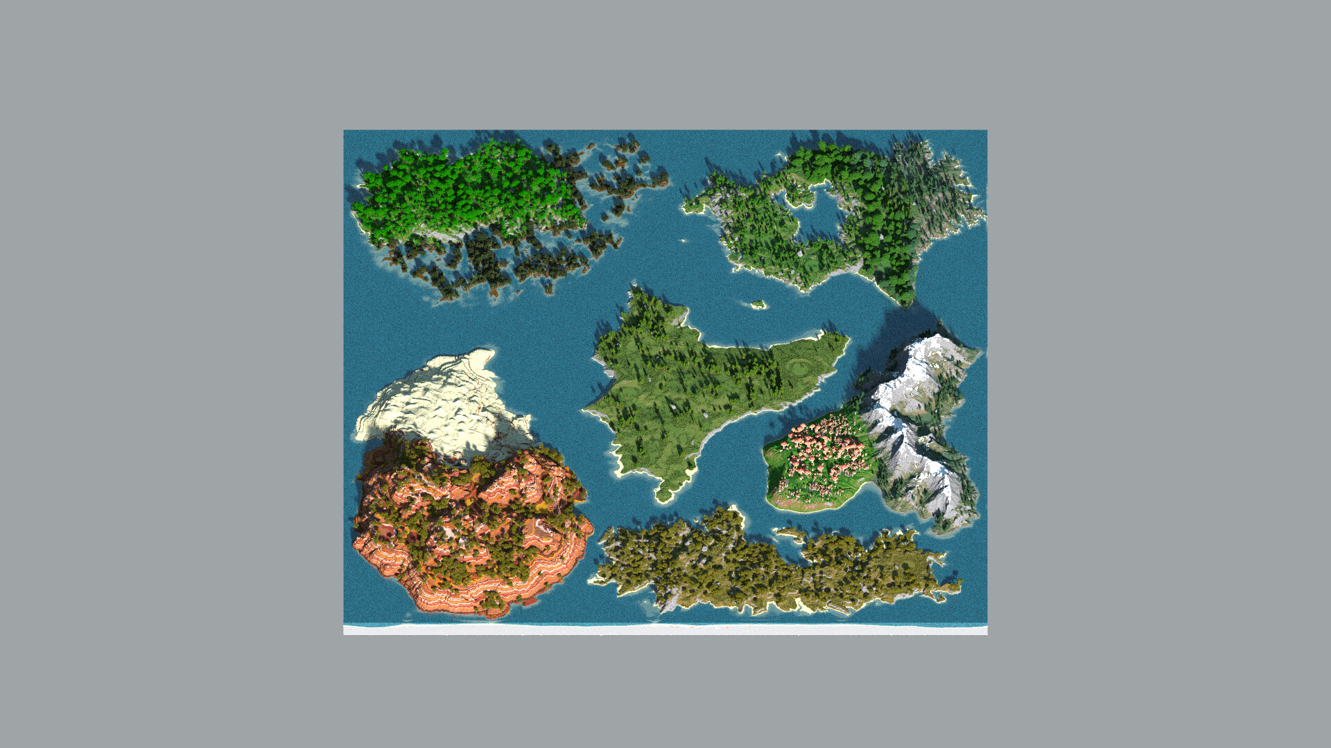 Small multibiome islands - WorldPainter Minecraft Map