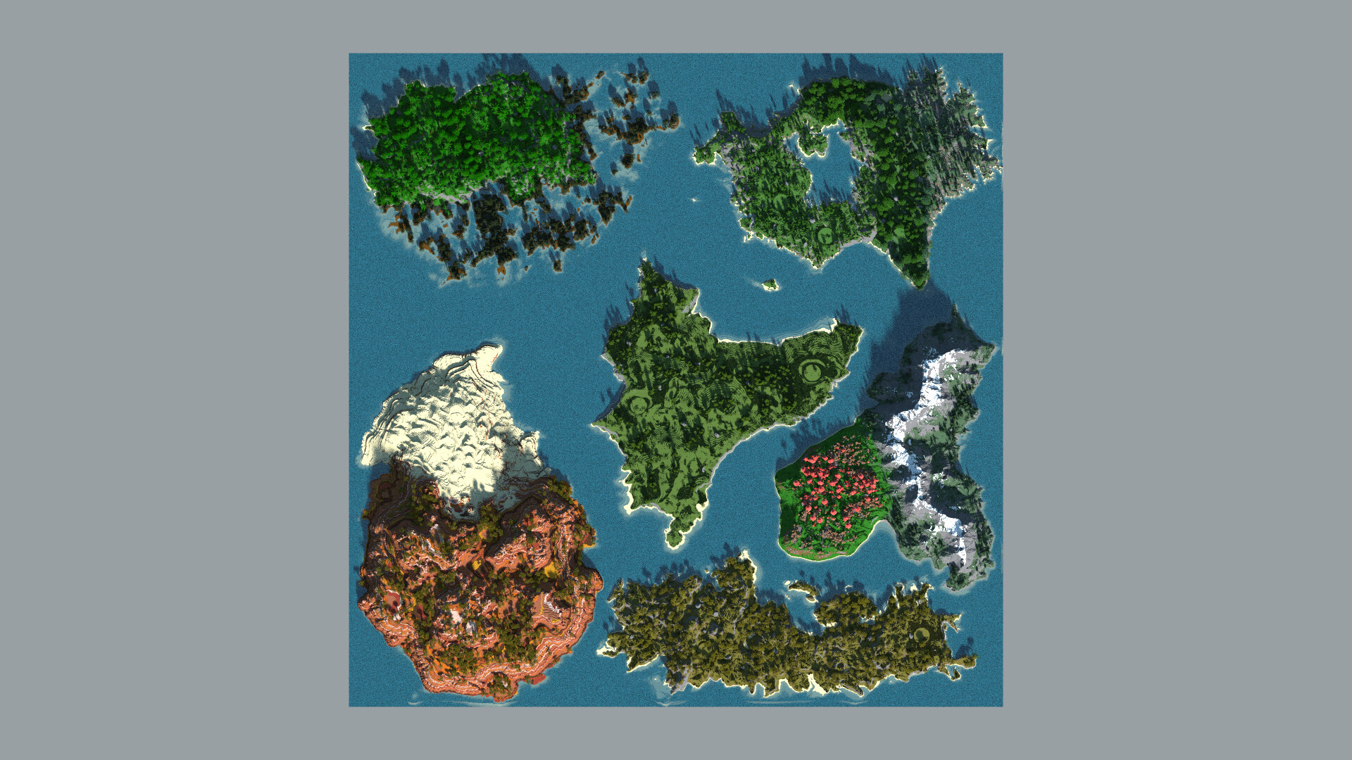 Small multibiome islands - WorldPainter Minecraft Map