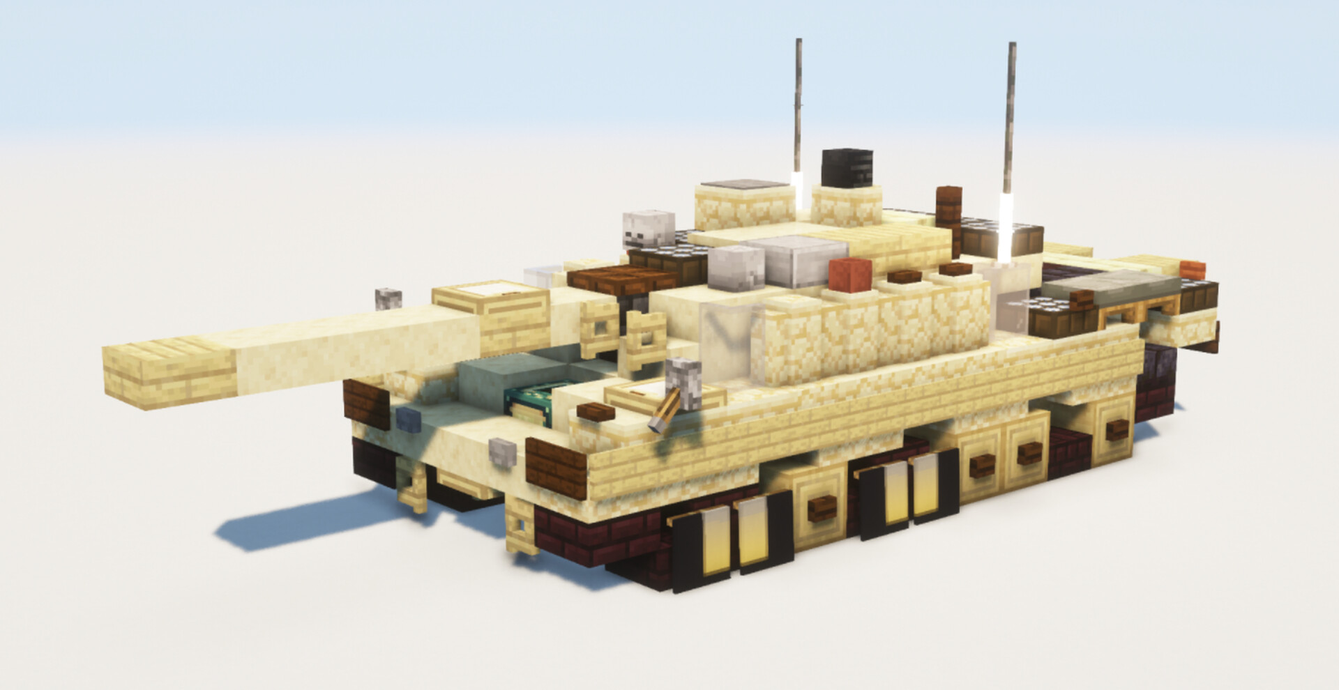 1.5:1 Scale Challenger 3 British Main Battle Tank Minecraft Map