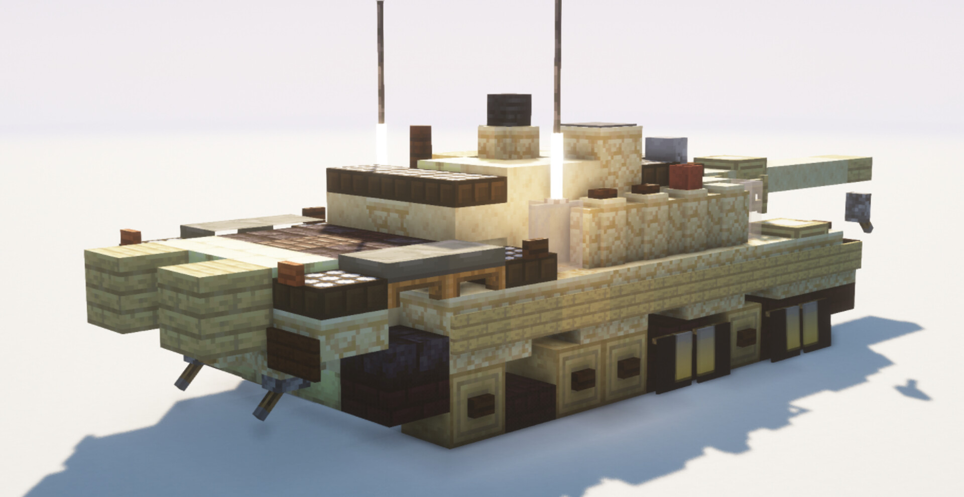 1.5:1 Scale Challenger 3 British Main Battle Tank Minecraft Map