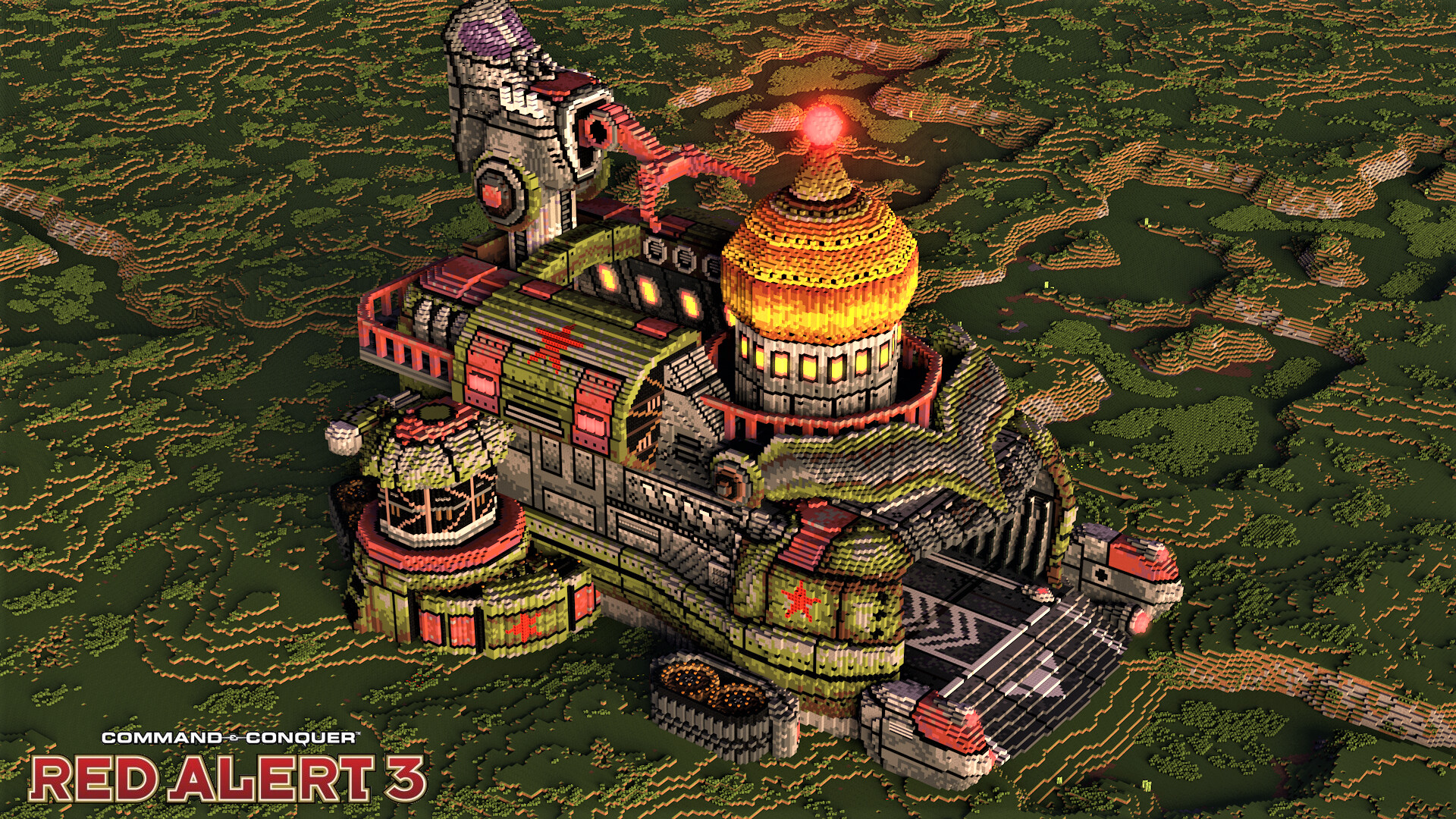 Soviet construction yard | C&C Red Alert 3 Minecraft Map