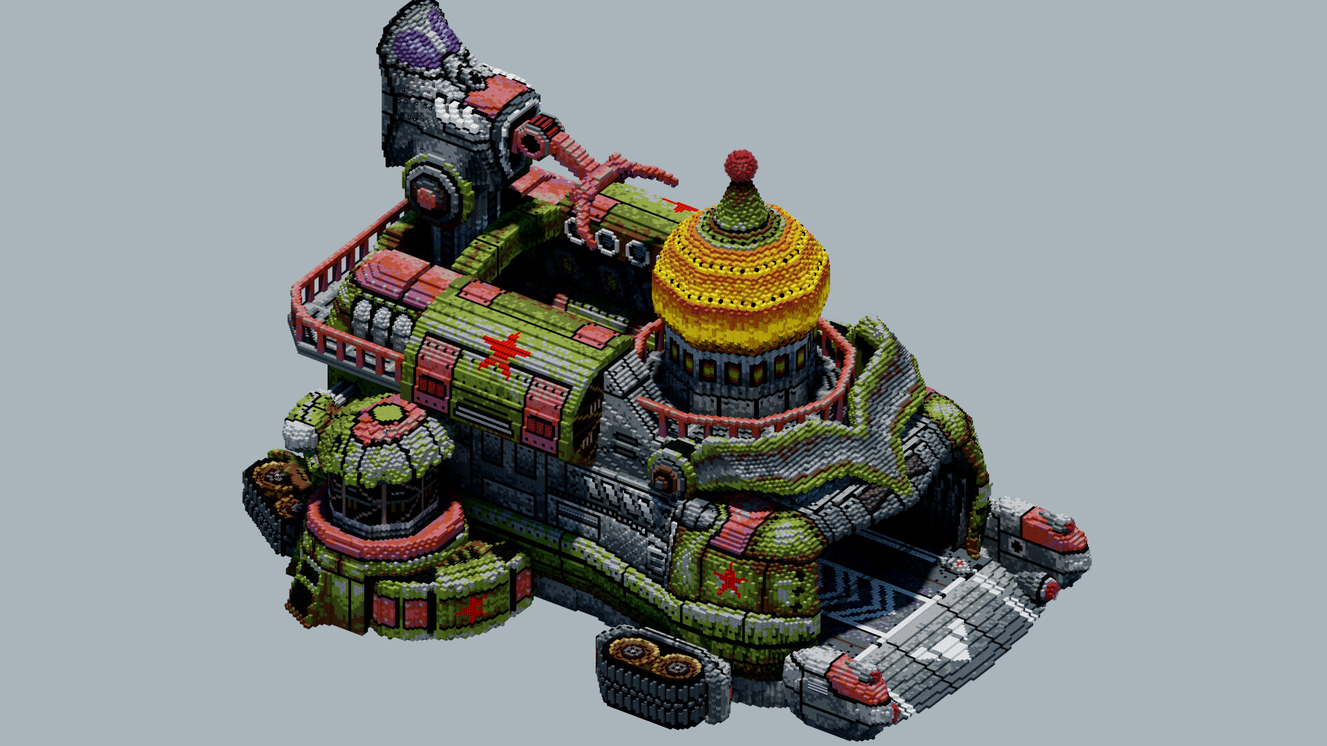 Soviet construction yard | C&C Red Alert 3 Minecraft Map