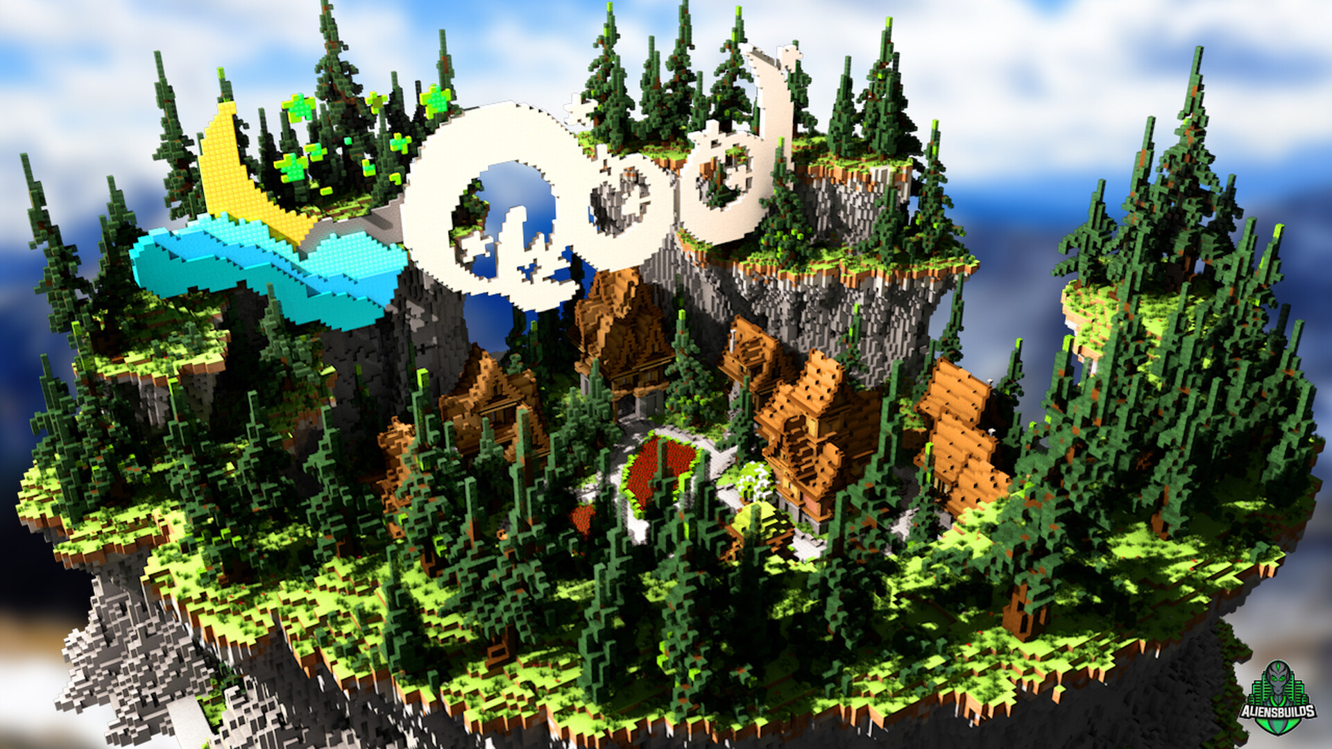 ⭐ EXCLUSIVE ⭐ Inside Mountins - AliensBuilds 🏔️ Minecraft Map