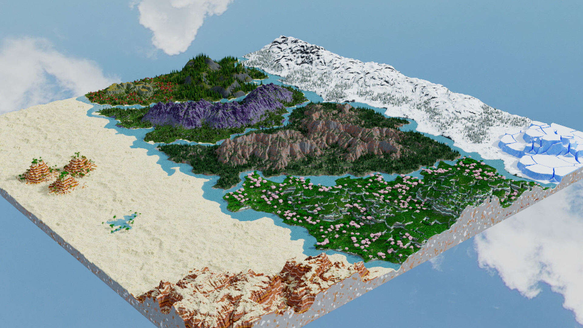 Ohall - 1.17 - multibiome - 3k x 3k Minecraft Map