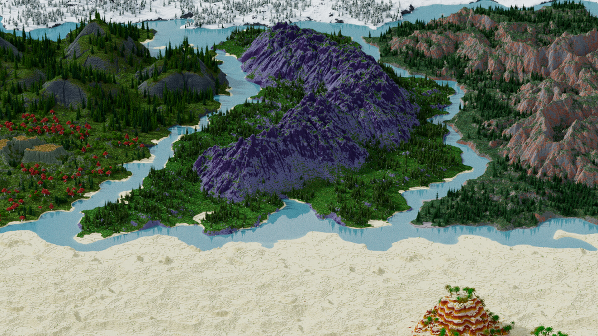 Ohall - 1.17 - multibiome - 3k x 3k Minecraft Map