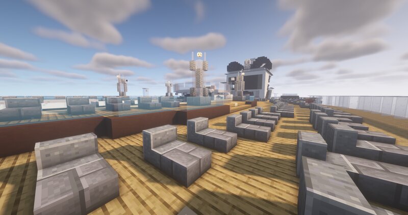 Sneak peak of my work in progress MSC Seaside 1.5:1 scale Minecraft Map