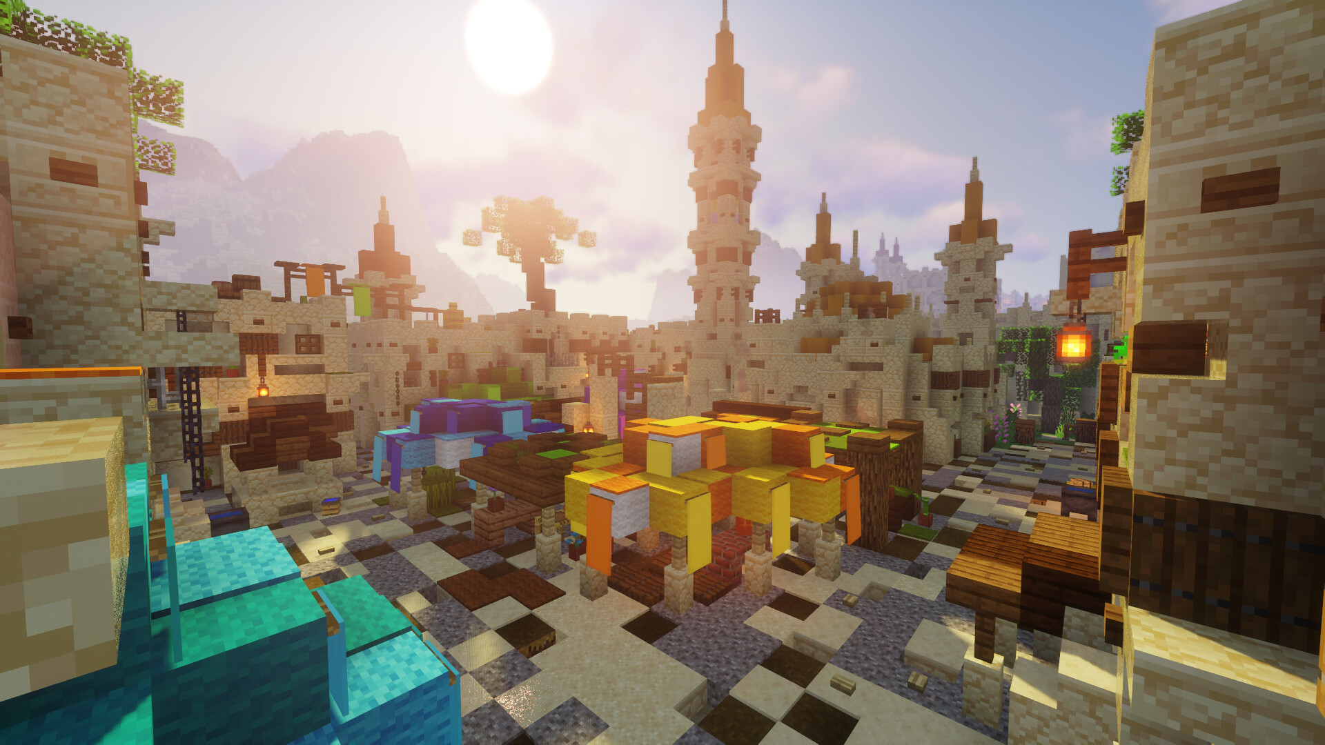 Arabic Bazaar/Market + Mosque - Al-Kazar Minecraft Map