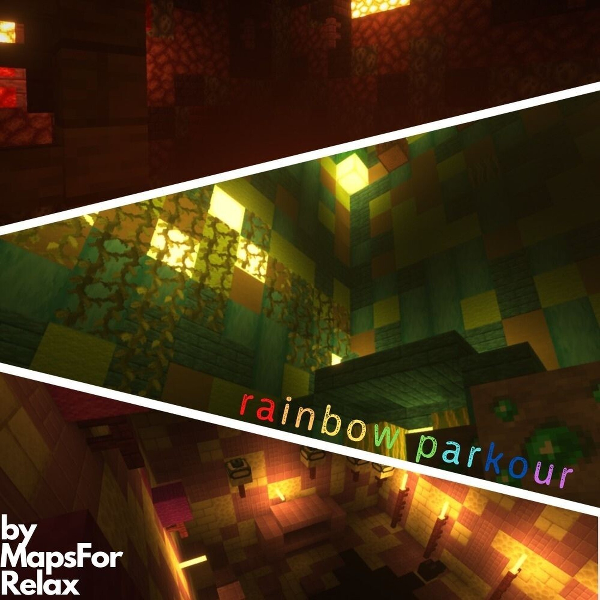 rainbow parkour Minecraft Map