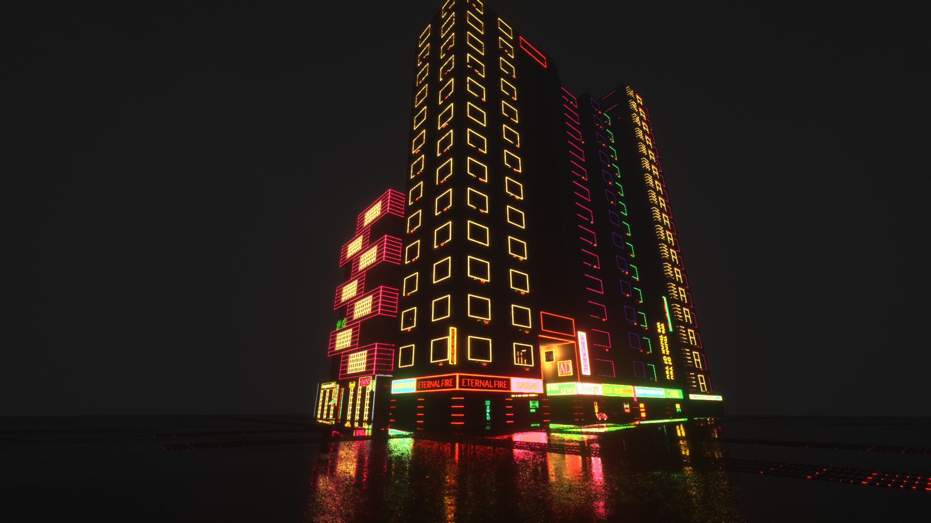 Little Tiles Cyberpunk city showcase 2(video link) Minecraft Map