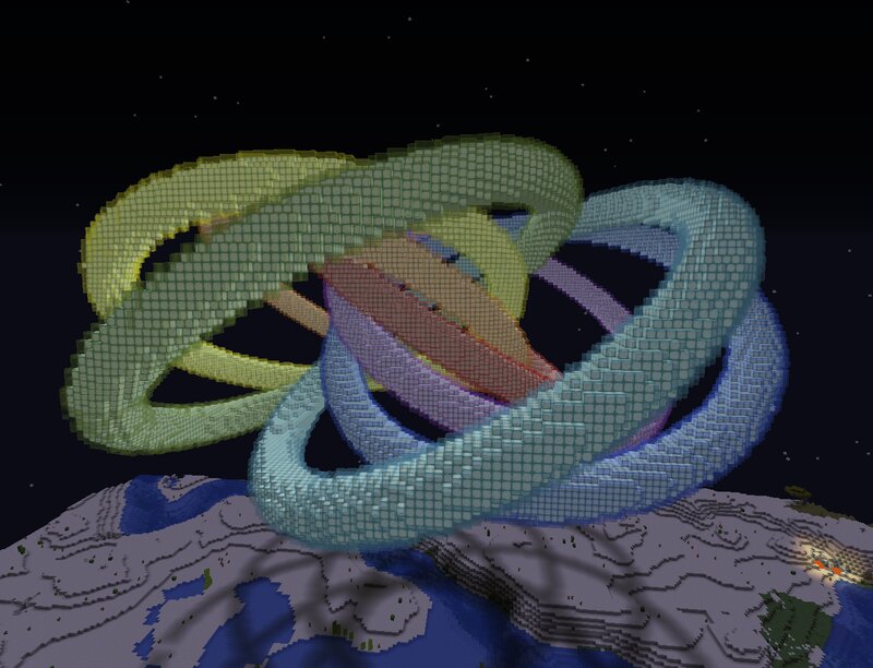 Torus shaped seven toruses structure Minecraft Map