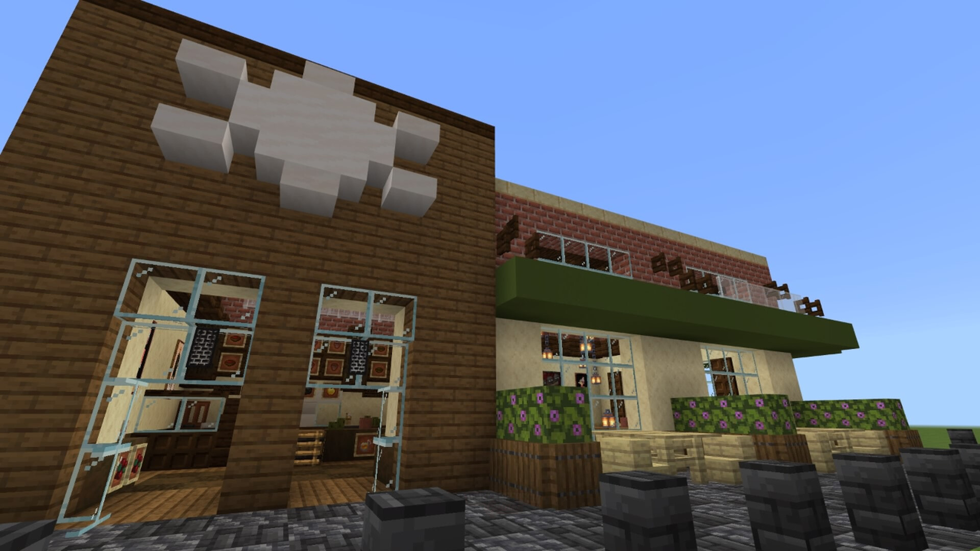 A Starbucks inspired Coffee Shop!! Minecraft Map