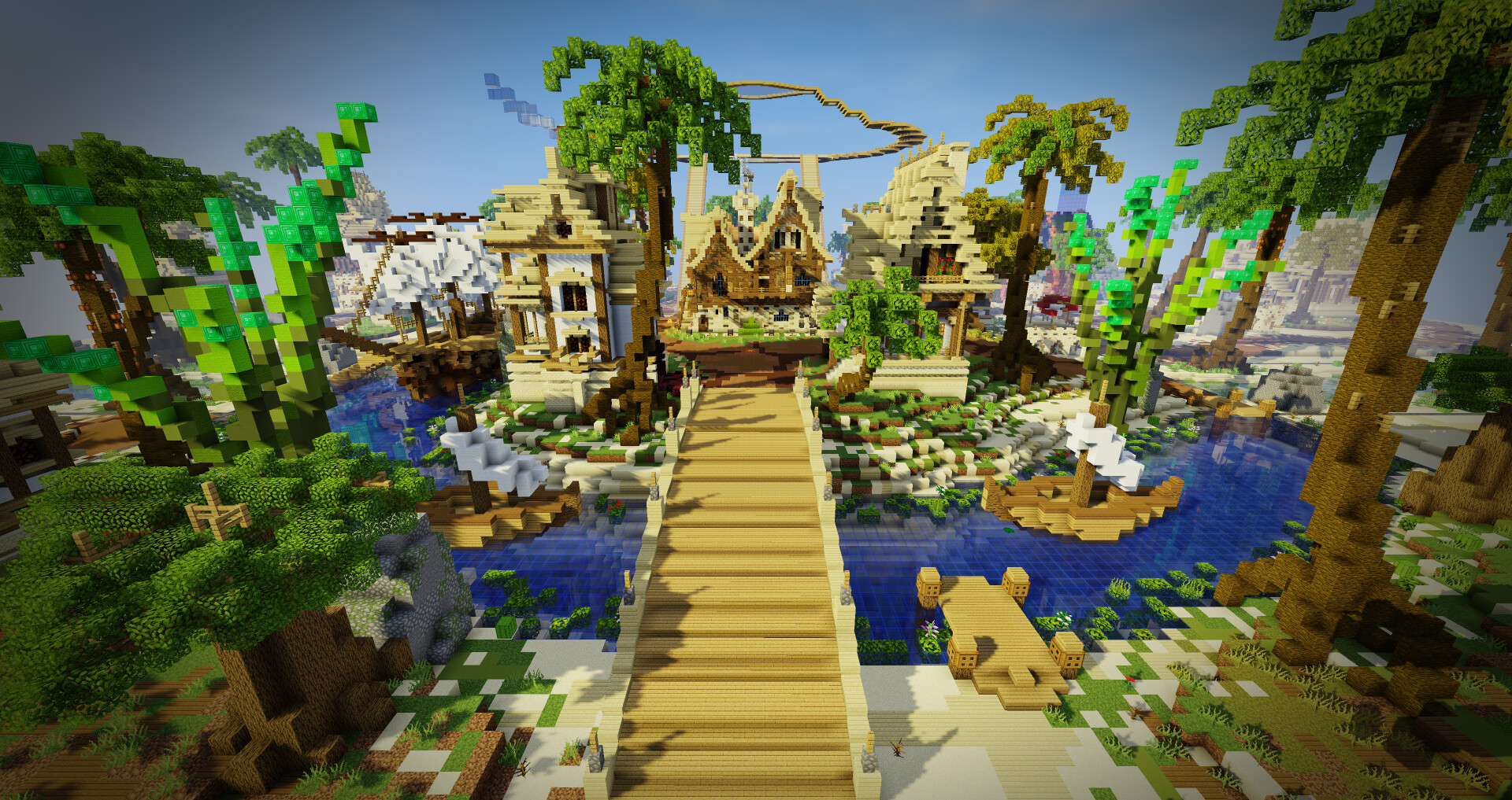HCF Spawn + Road - SUMMER Theme Minecraft Map