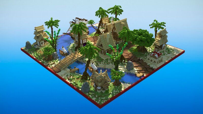 HCF Spawn + Road - SUMMER Theme Minecraft Map