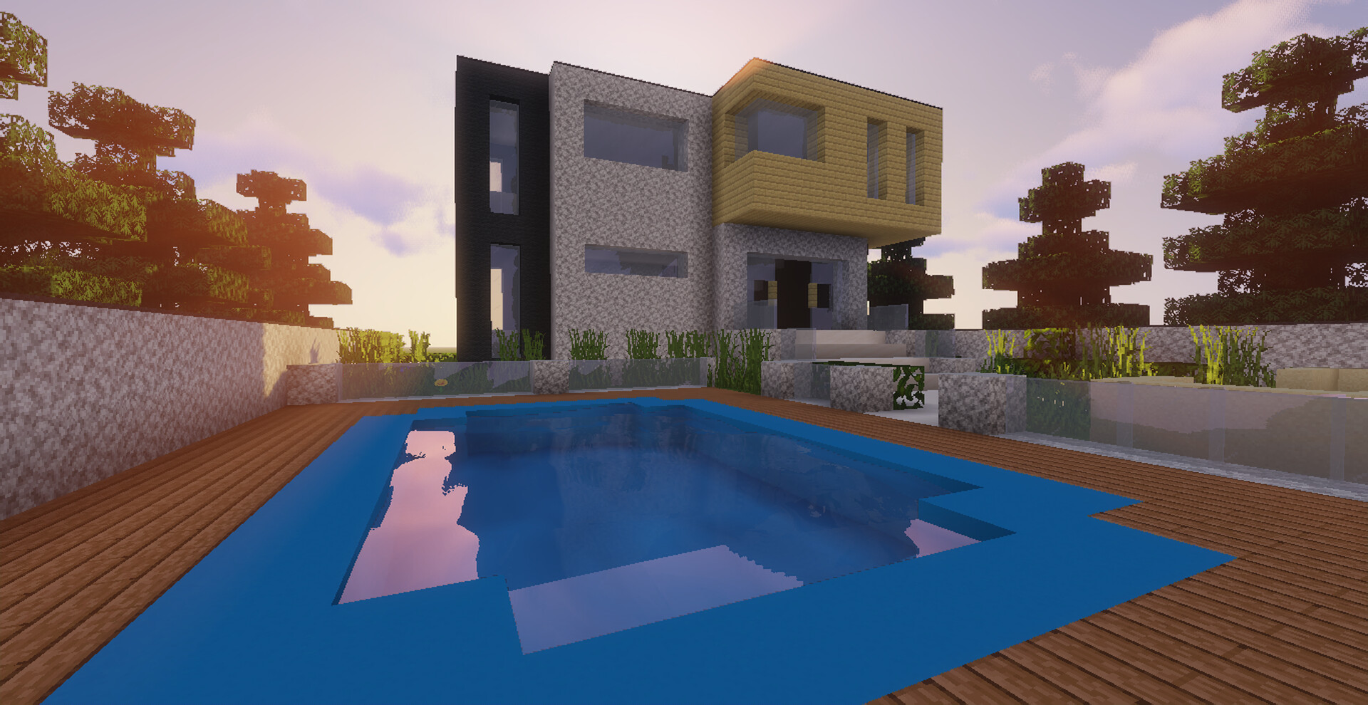 Modern House #74 Map + Schematics Minecraft Map