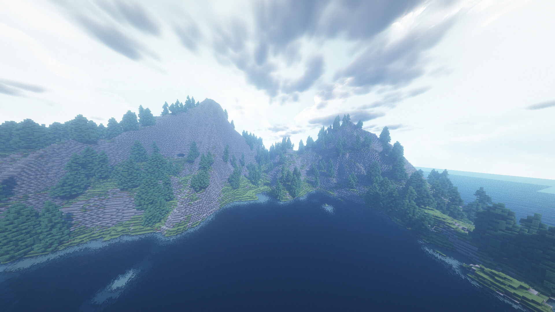 Island in sea. Surrounding nature Minecraft Map