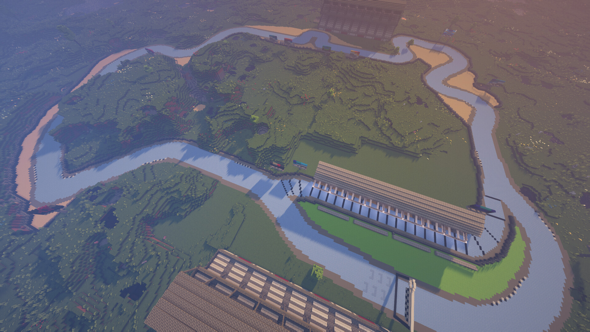 Green Prairie | Ice Boat Race Track Minecraft Map