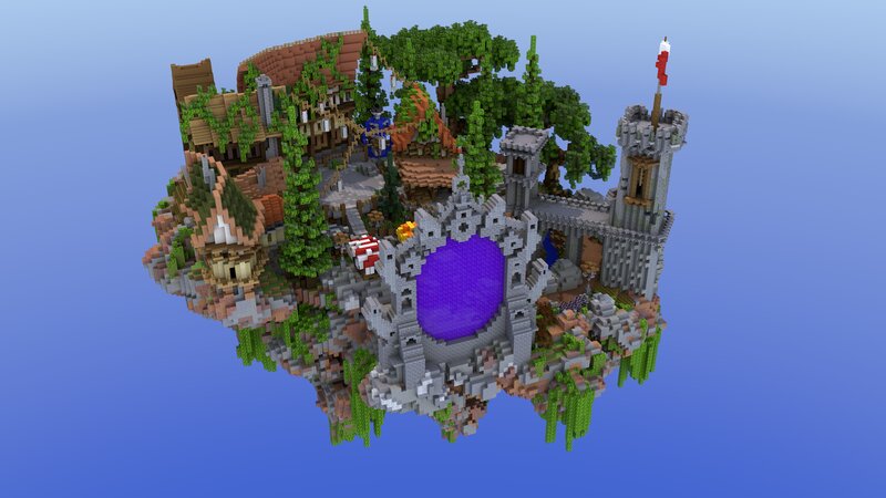 Elven Portal Floating Hub | 1.8+ Minecraft Map