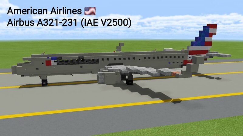 Airbus A321-200 1:1 Scale Minecraft Map