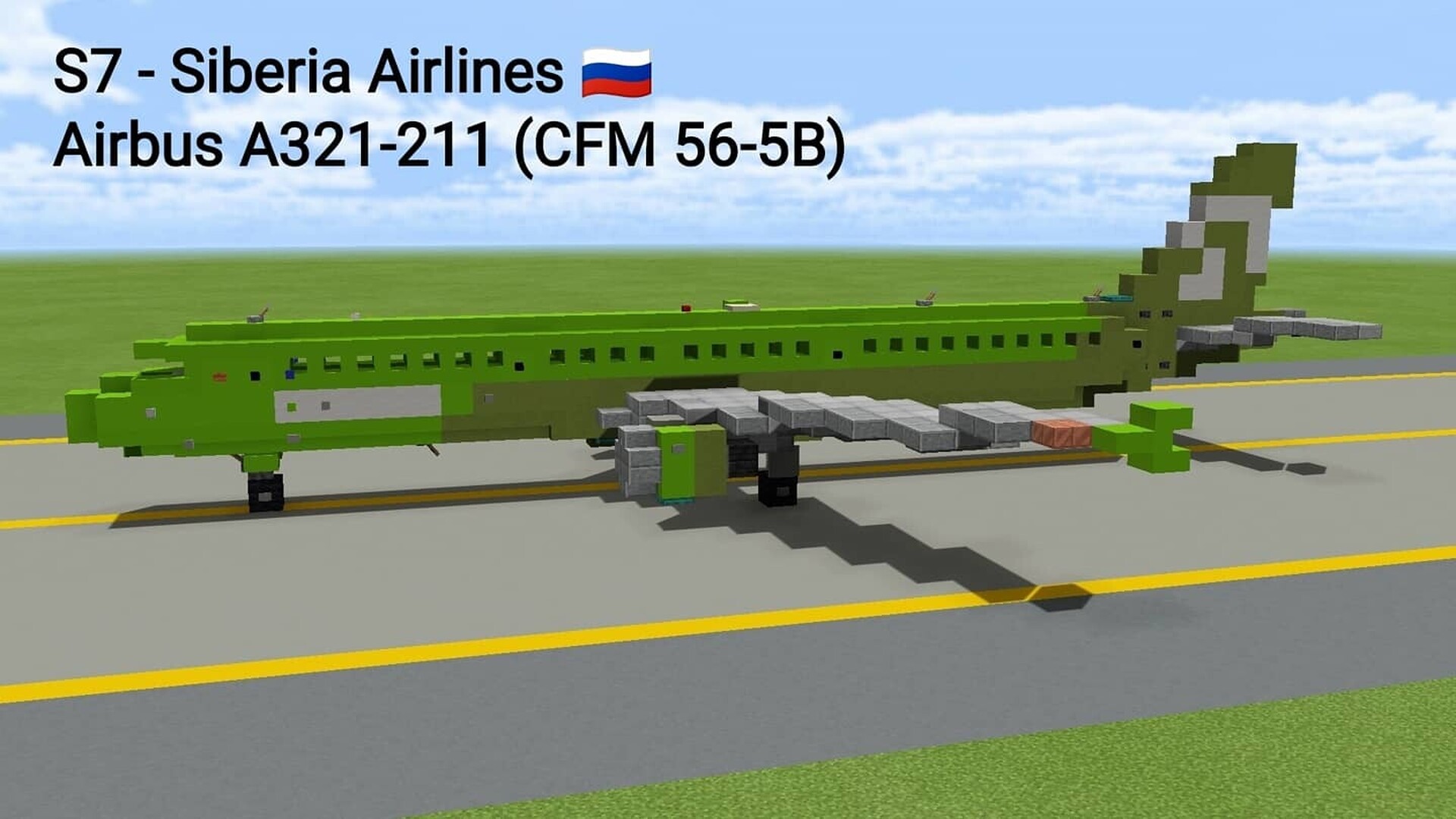 Airbus A321-200 1:1 Scale Minecraft Map