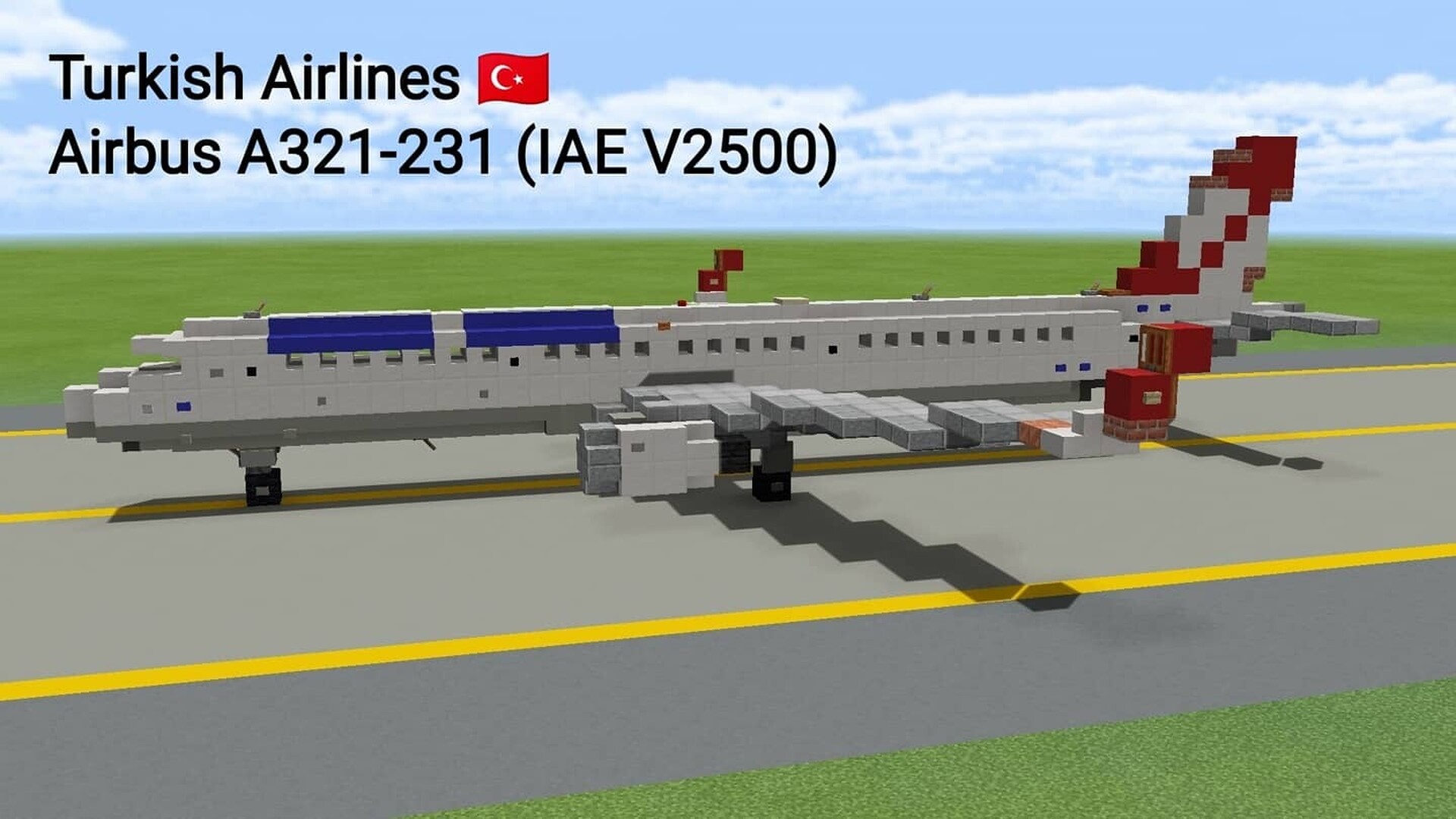 Airbus A321-200 1:1 Scale Minecraft Map