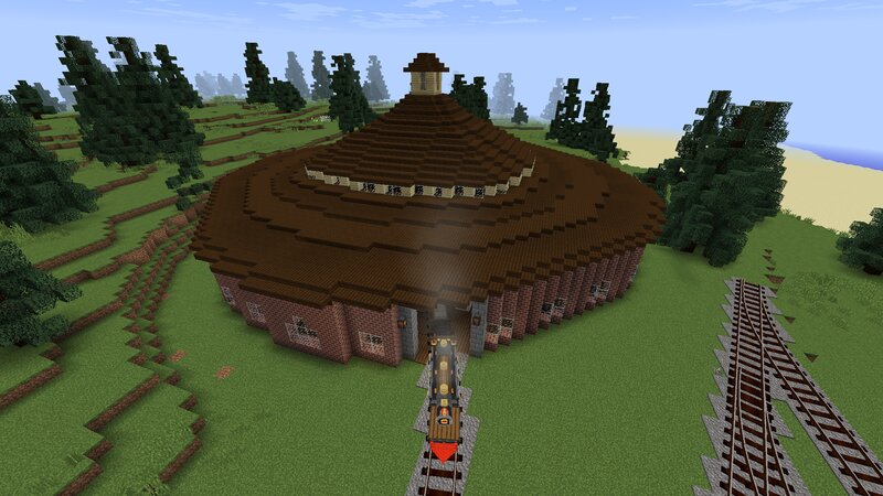 Martinsburg Roundhouse for Immersive Railroading Minecraft Map
