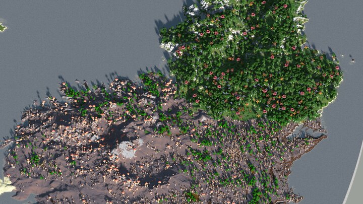 World of different biomes - [WorldPainter] Minecraft Map