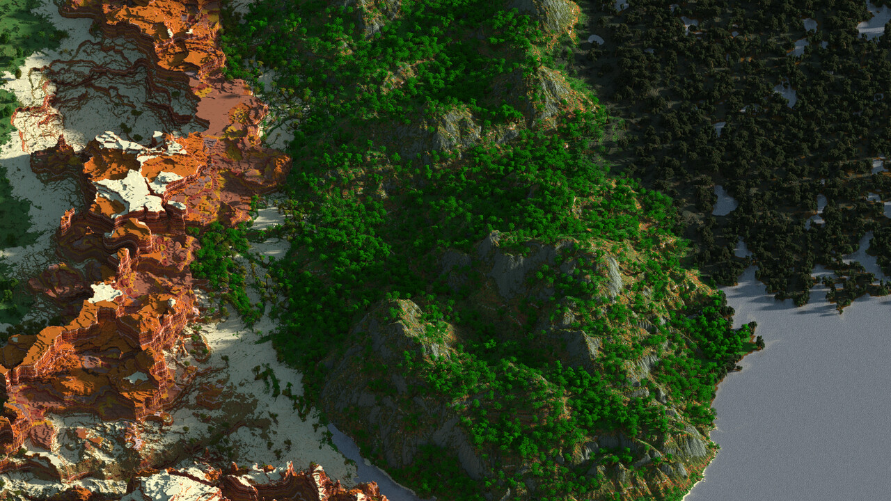 World of different biomes - [WorldPainter] Minecraft Map