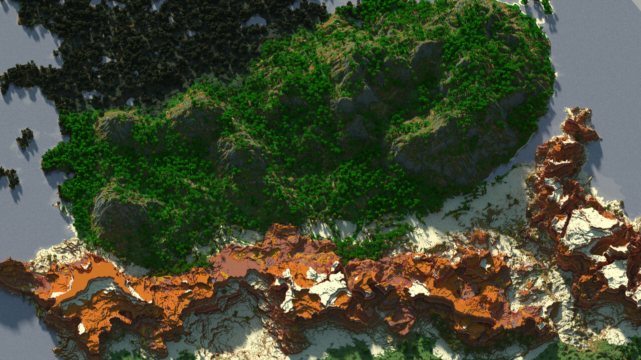 World of different biomes - [WorldPainter] Minecraft Map