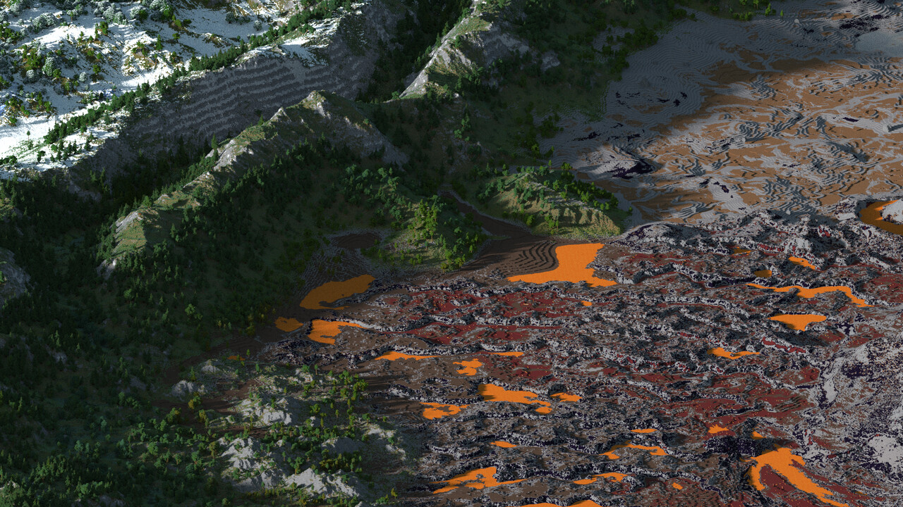 World of different biomes - [WorldPainter] Minecraft Map