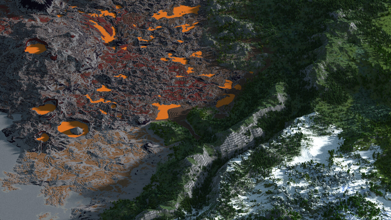 World of different biomes - [WorldPainter] Minecraft Map