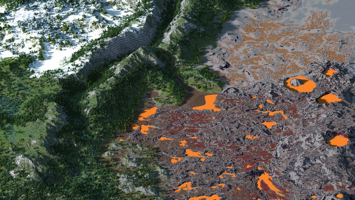 World of different biomes - [WorldPainter] Minecraft Map