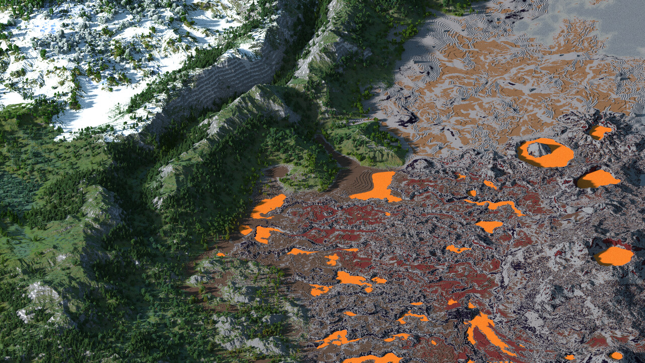 World of different biomes - [WorldPainter] Minecraft Map