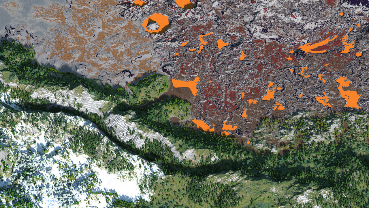 World of different biomes - [WorldPainter] Minecraft Map