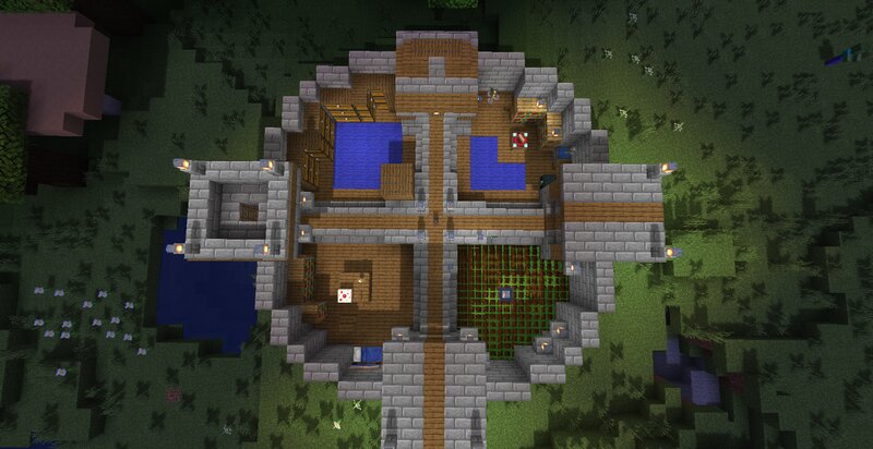 Circular Rustic Base (With Map Download!!!! Finally!) Minecraft Map