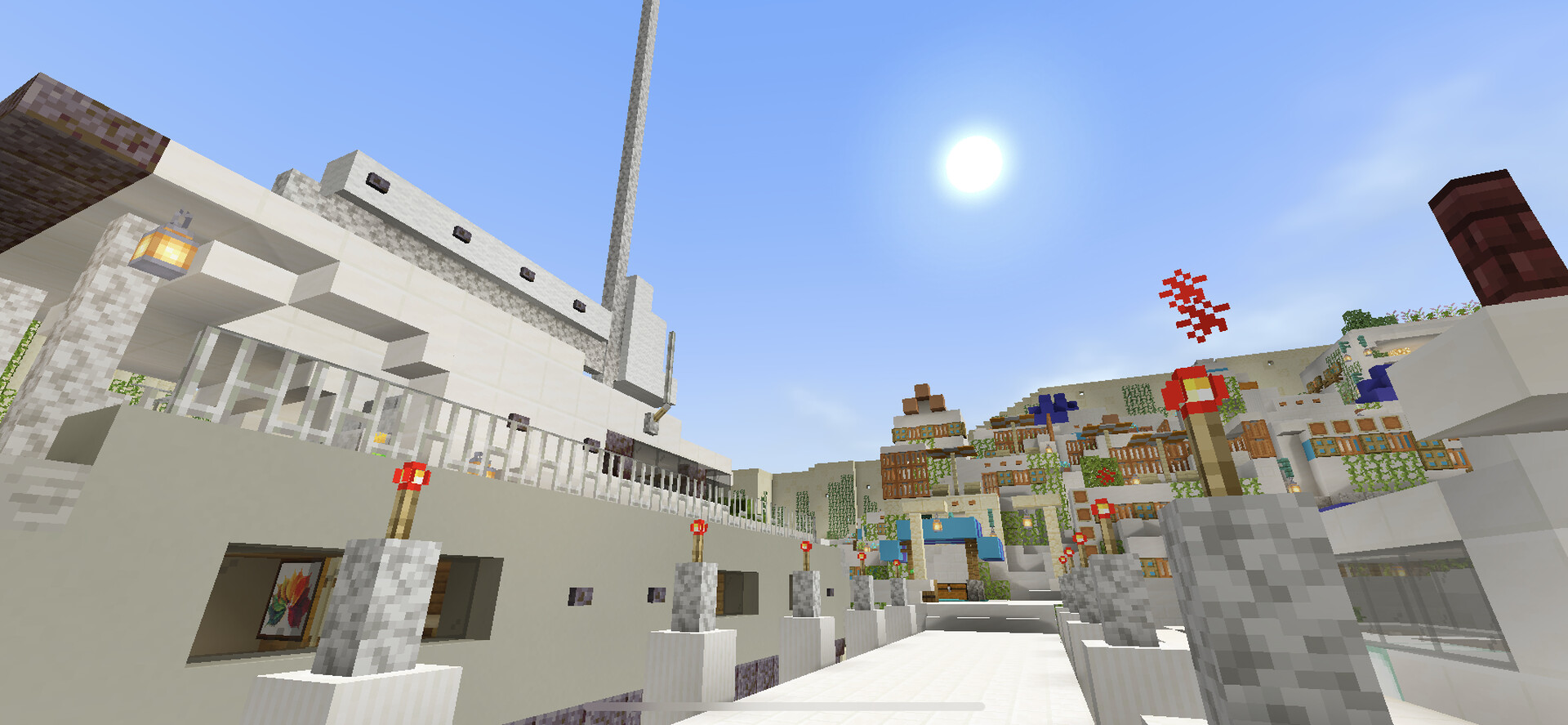 Autumn Lake Port Resort (Santorini Recreation) Minecraft Map