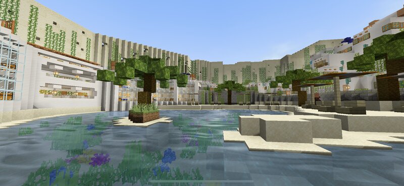 Autumn Lake Port Resort (Santorini Recreation) Minecraft Map