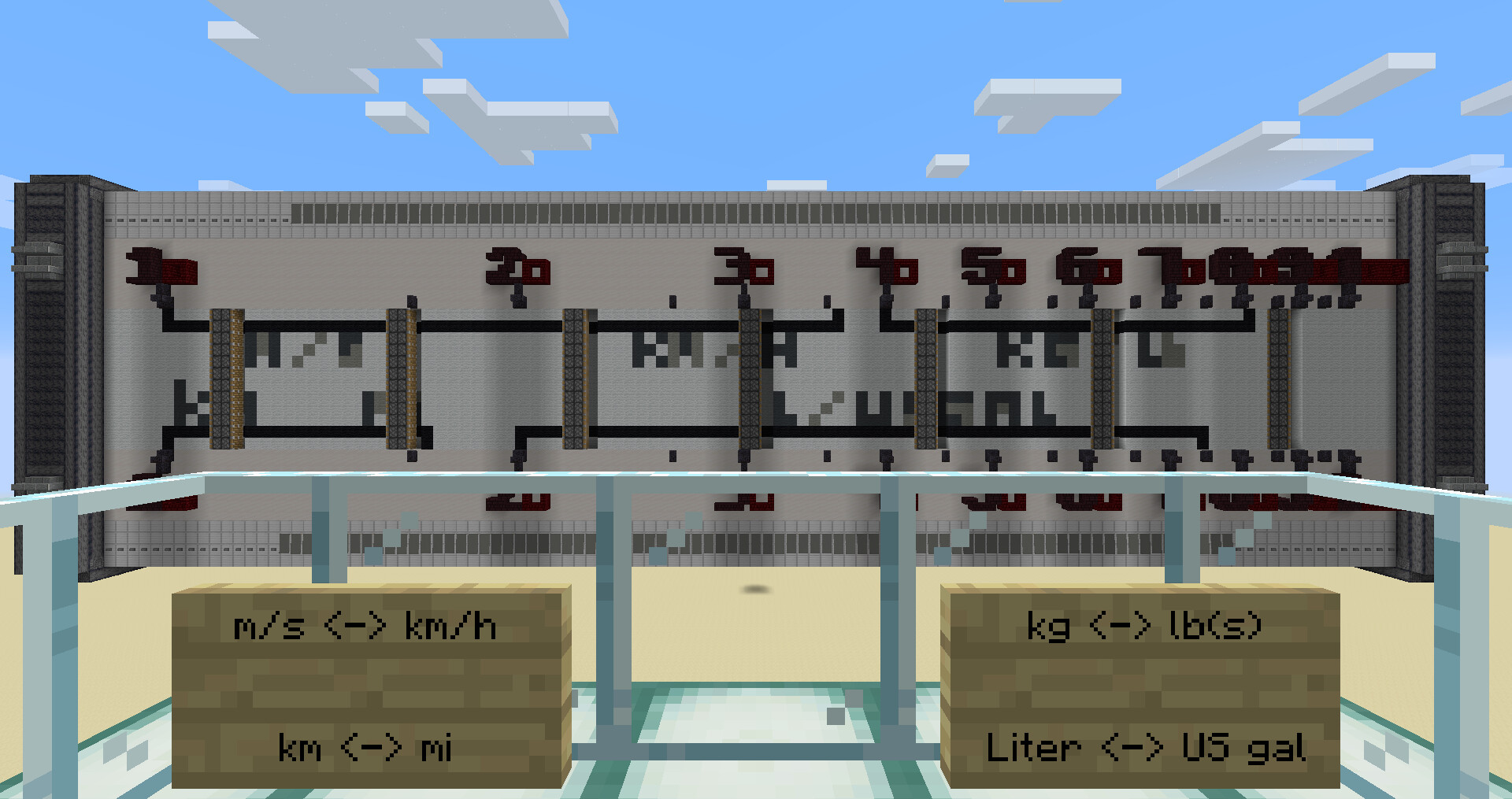 Slide ruler - an analogue (functional/working) calculator Minecraft Map