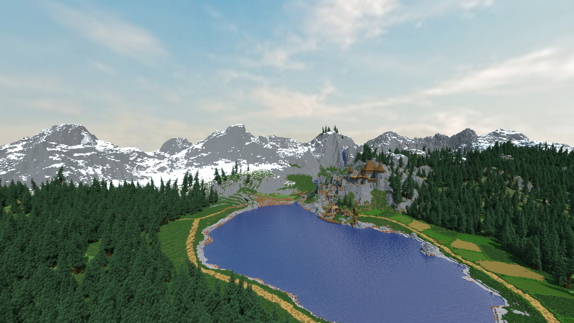 The village of the Lake // Le village du Lac Minecraft Map