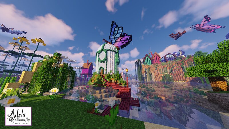 Butterfly village Minecraft Map