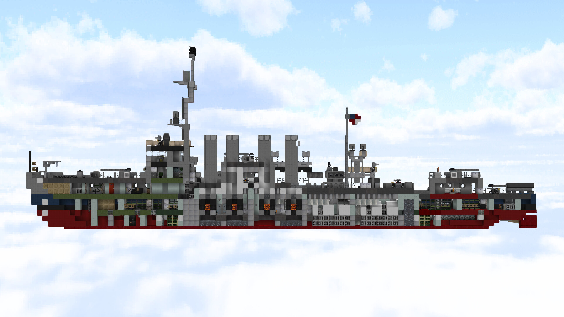 USS Dallas DD-199 Clemson-class Destroyer Minecraft Map