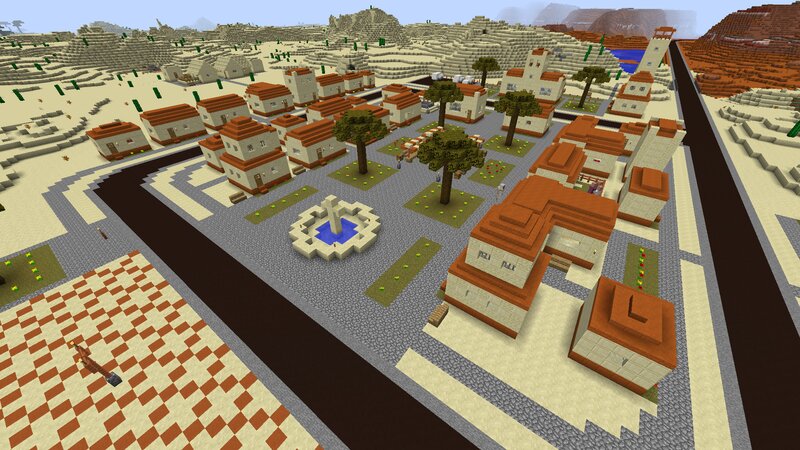 Desert City and Village & Castle Minecraft Map