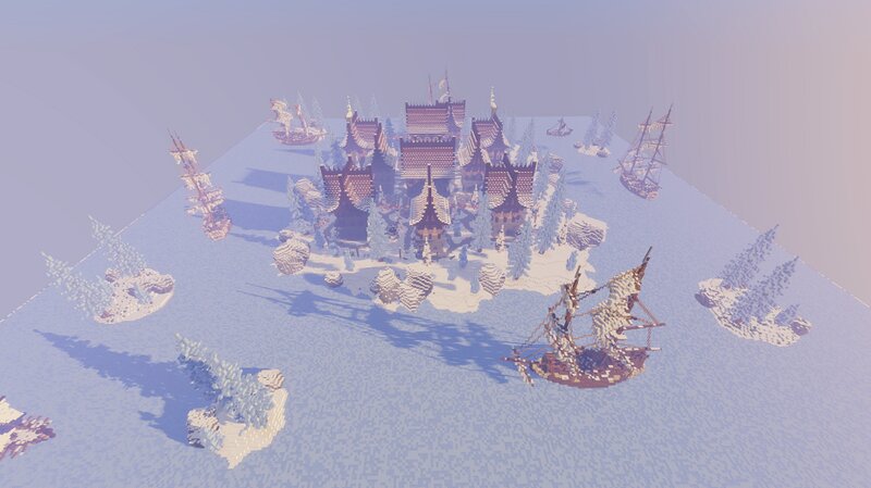 Hub 500x500 Winter Minecraft Map
