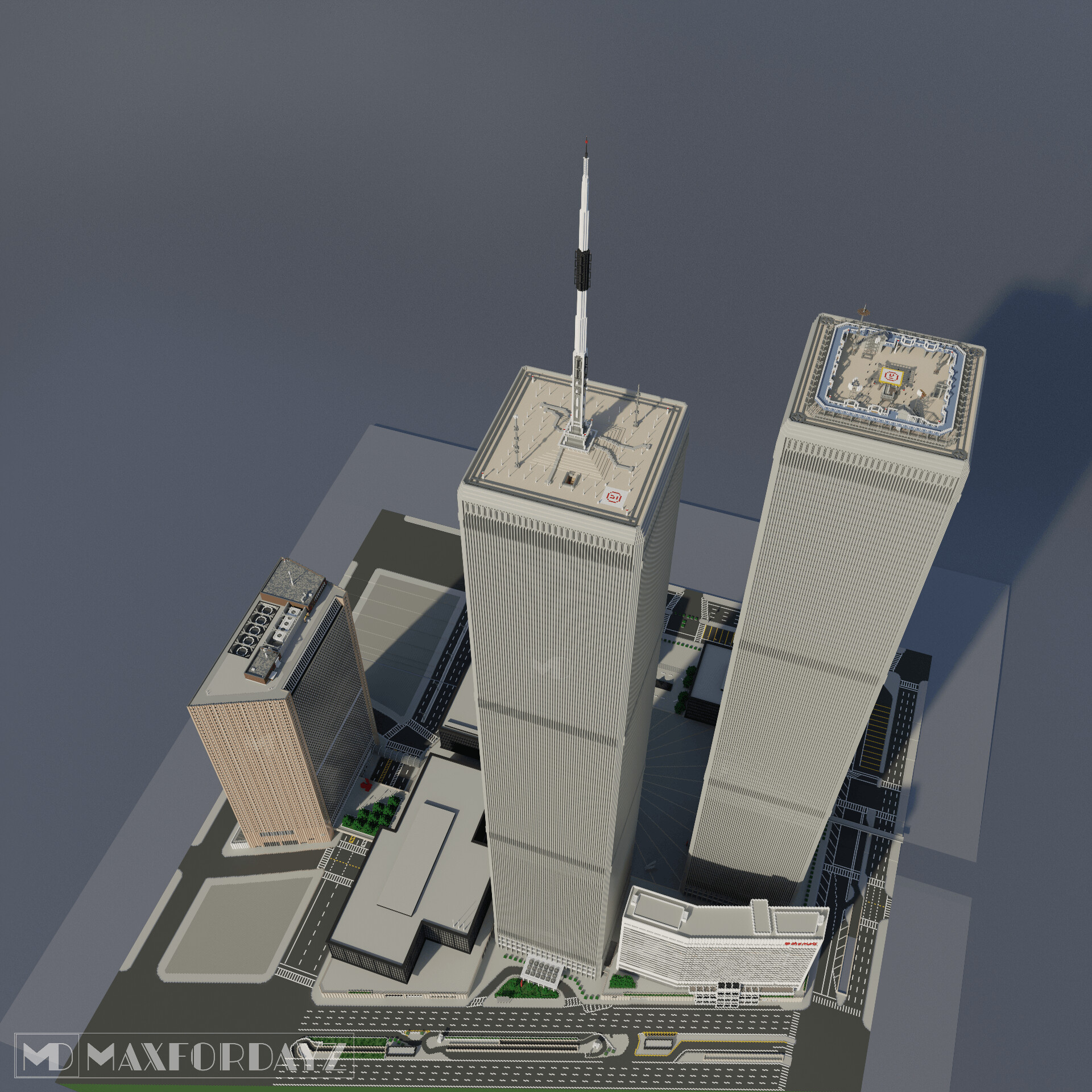 Original World Trade Center - 2:1 scale Minecraft Map
