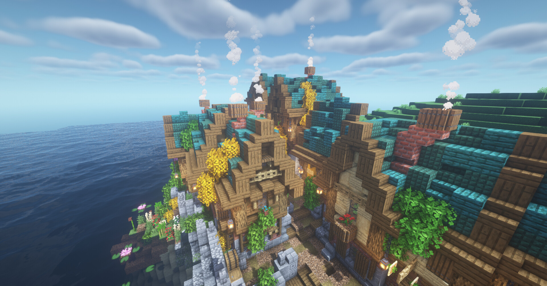 Village on Island Minecraft Map