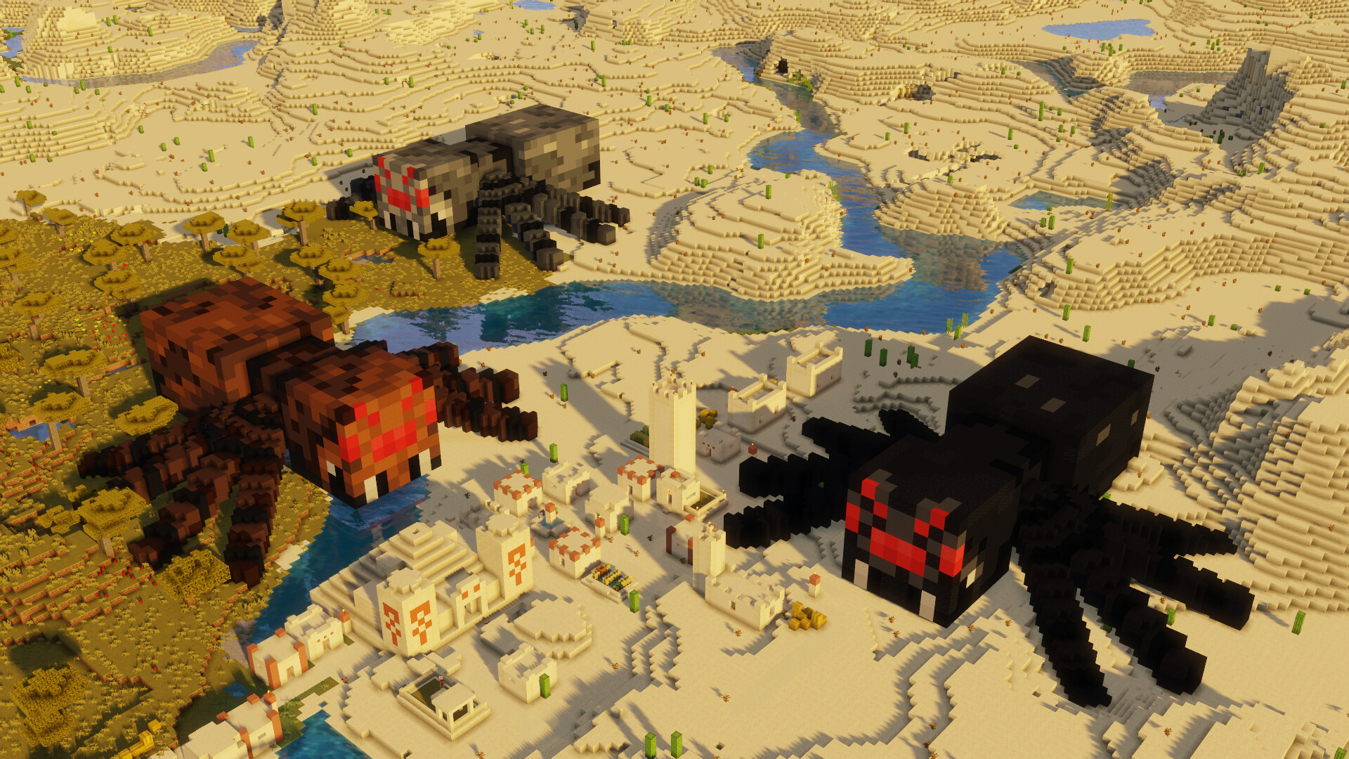 Spider Mob Statues Minecraft Map