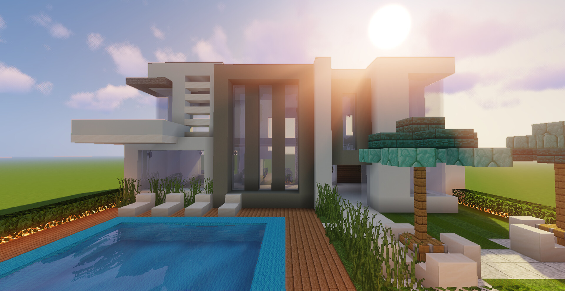 Modern House #94 Map + Schematic Minecraft Map