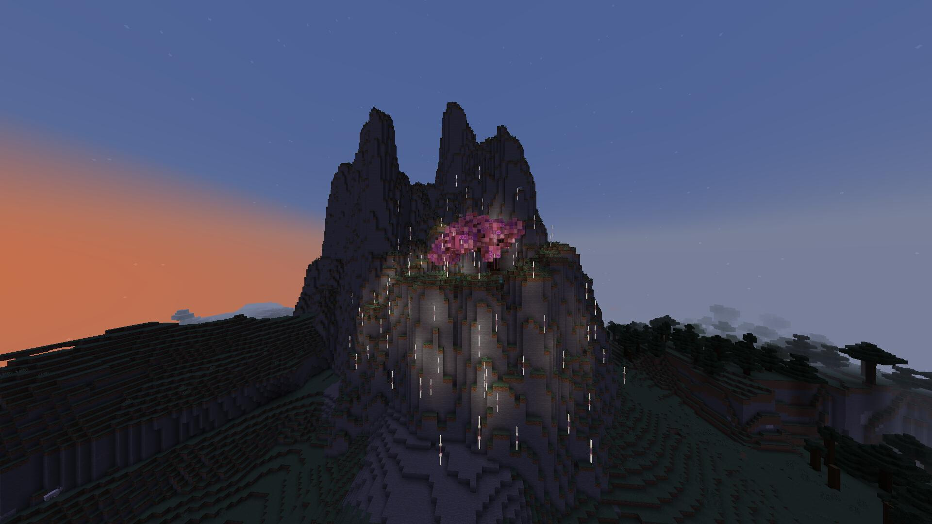 Mountain with Sakura tree 1.17.1 Minecraft Map